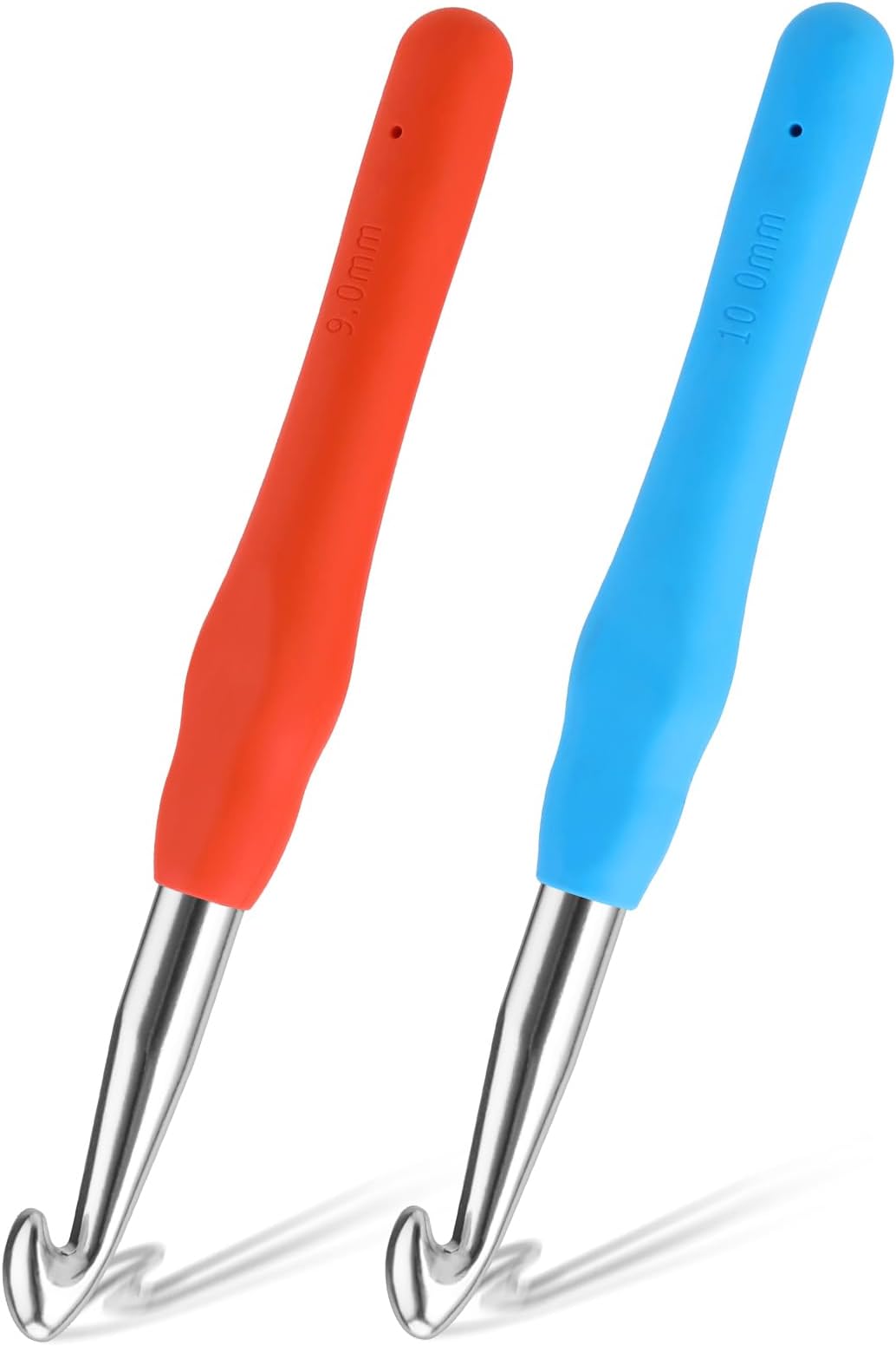 Amazon.com: 2Pcs Crochet Hooks Ergonomic Soft Grip Crochet Hooks for ...