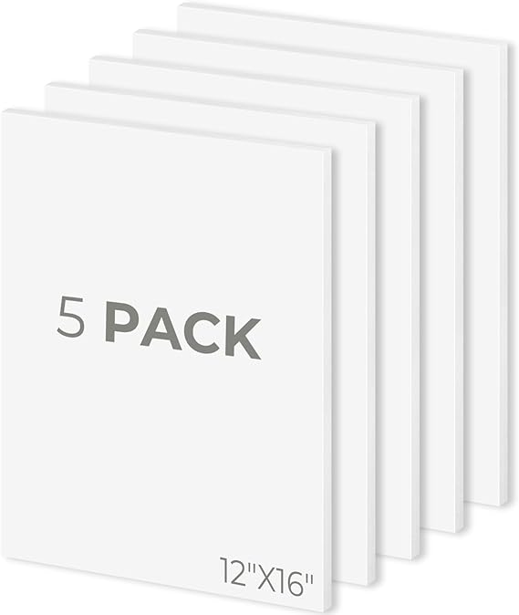 Amazon.com : Mat Board Center, Pack of 5, 12X16 Foam Boards, Acid Free ...