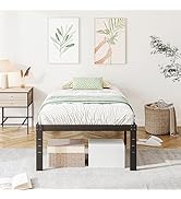 Amazon.com: Bednowitz Bed Frames Full, 18 Inch High Metal Bed Frame ...