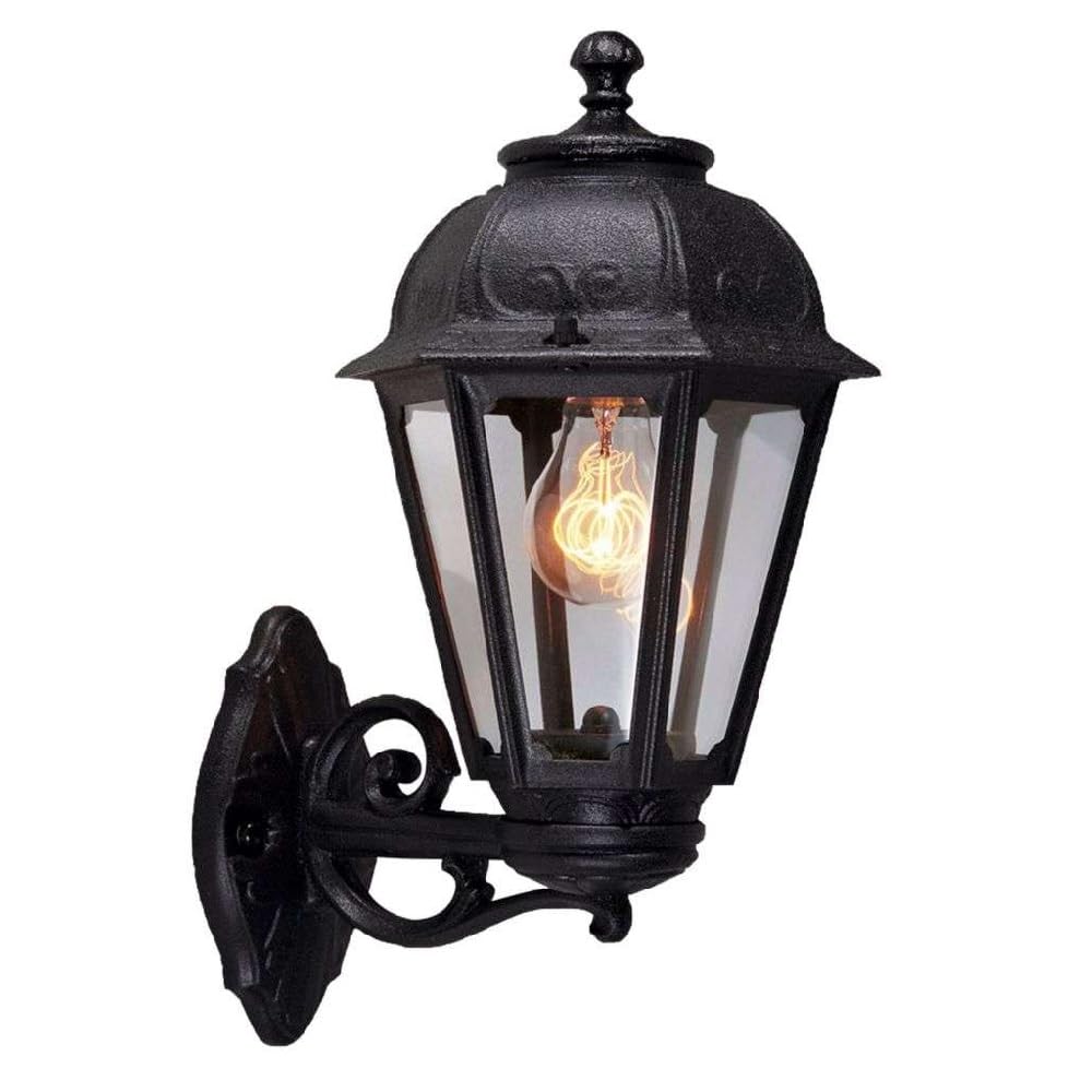 Black Outdoor Traditional Vintage Up or Down Coach Lantern Wall Light ...