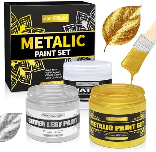 Liquid Gold Leaf Paint Set, Alcohol-Based Metallic Gold Paint, Ultra ...