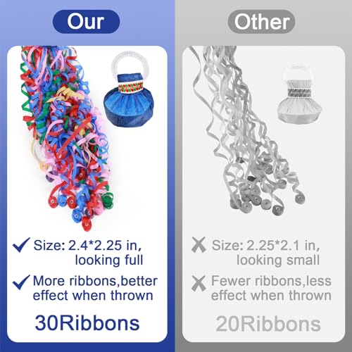 Snapklik.com : 48Pack Colorful Streamer Poppers,Hand Throw Streamer ...