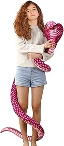 Amazon.com: ELAINREN Ultra-Soft Purple Cobra Plush Pillow Realistic ...