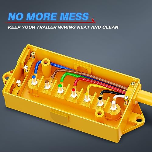 Snapklik.com : MICTUNING 7 Way Electrical Trailer Junction Box - 7 Gang ...
