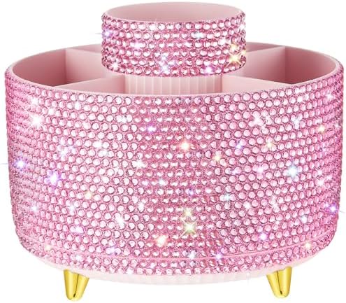 Amazon.com: Bling Sequin Pen Holder with 6 Pcs Sequin Click Pens Cute ...