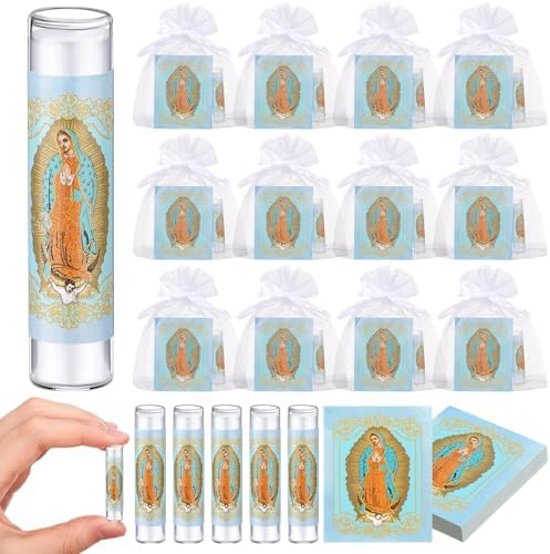 Amazon.com: Conelist 36 Pcs Our Lady of Guadalupe Candles Catholic ...