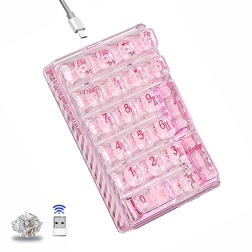 Snapklik.com : AULA 21 Key Tri-Mode Connect Number Pad, Transparent ...