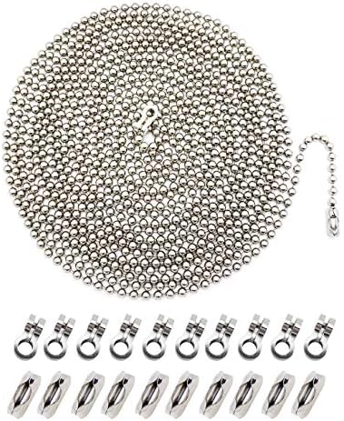 4.5mm Diameter Beaded roller chain pull chain extension with connector ...
