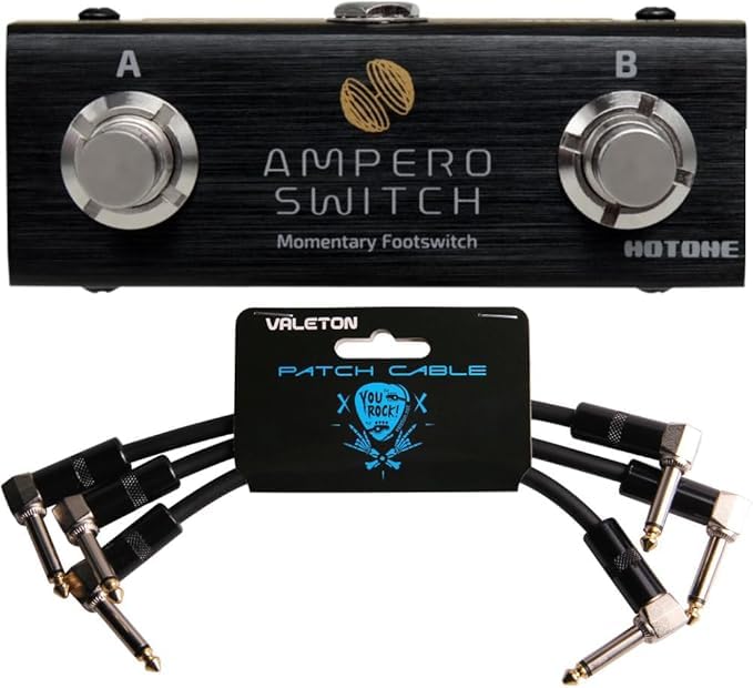 Amazon.com: Hotone Dual Footswitch Pedal + 3 Patch Cables Bundle ...