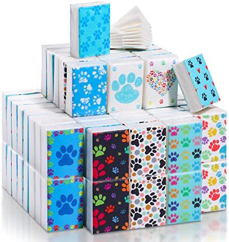 Amazon.com: 100 Pack Paw Pocket Tissues bulk 800 Sheet Mini Facial ...