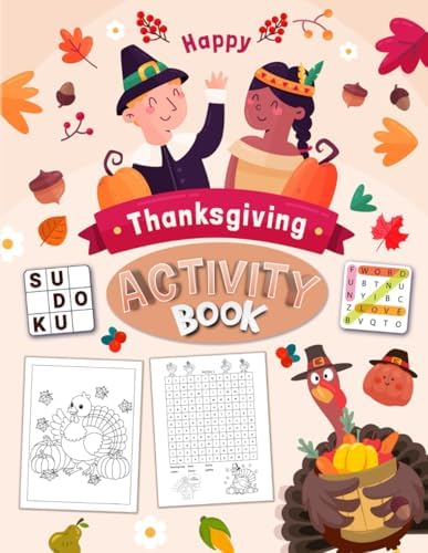 Happy Thanksgiving Activity Book for Adults: Holiday Puzzles Activities ...