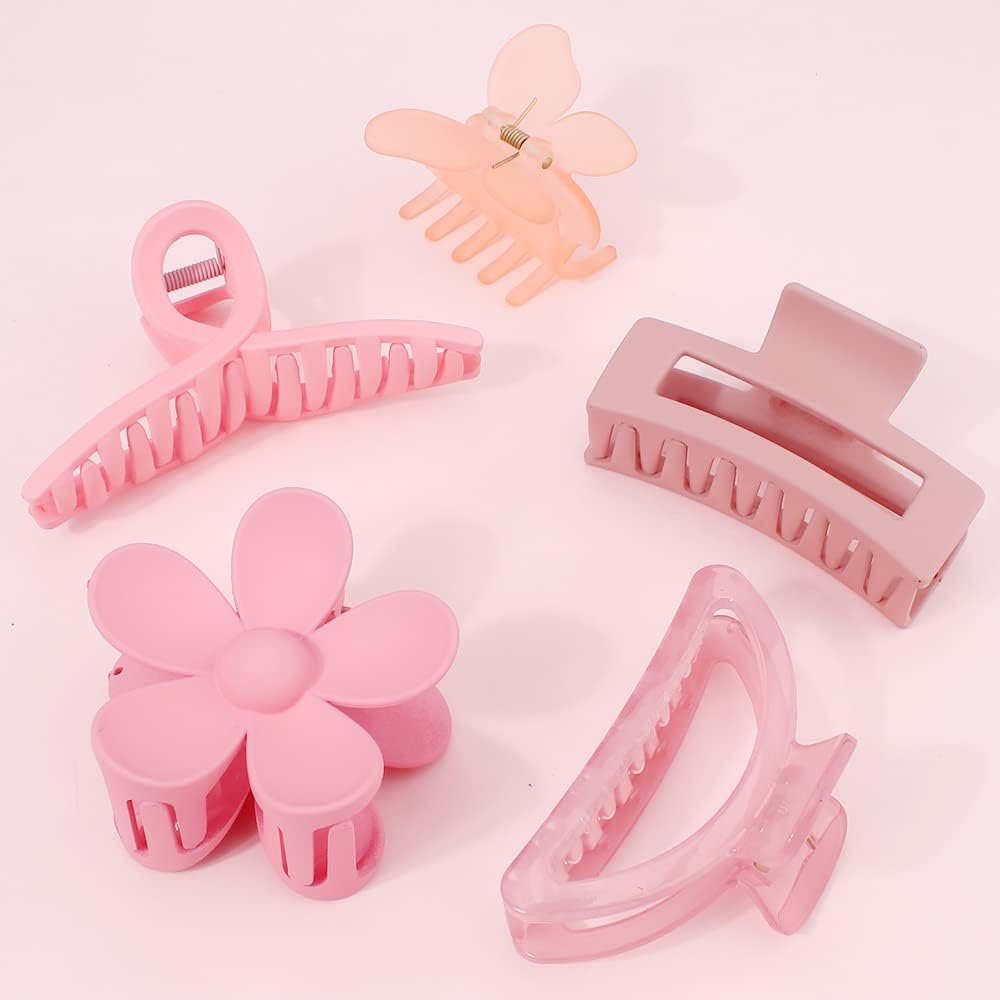 Amazon.com : CHANACO Checkered Claw Clip 4 Pcs Checkered Hair Clip ...