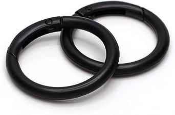 6Pcs Zinc Alloy Spring O Ring, 1-1/4" 32mm Round Carabiner Snap Clip ...