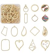 Amazon.com: Bestewelry Alloy Geometric Open Back Bezel Frame Big ...