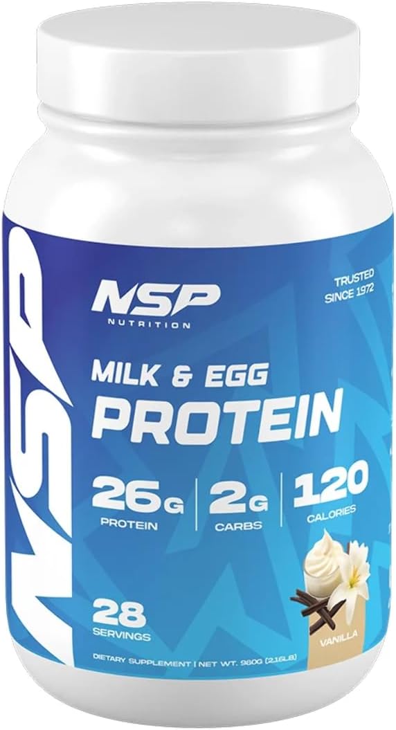 Amazon.com: NSP Nutrition Milk & Egg Protein Powder | 26g Protein | 28 Servings | Perfect for ...