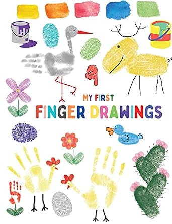 My first finger drawings: Cute animals finger painted, easy to draw for ...