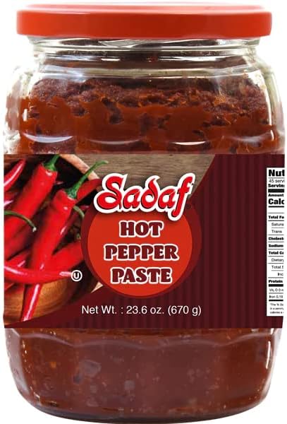 Amazon.com : Sadaf Hot Pepper Paste - Chili Pepper Paste - Hot Pepper ...