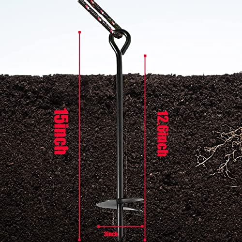 Snapklik.com : Ground Anchor Kit, Set Of 8 Earth Augers,Includes Rope ...