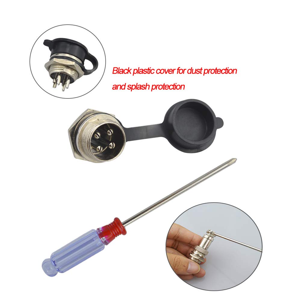 QitinDasen 6Pcs Premium 4 Pin/5 Pin/6 Pin GX16 Aviation Connector Set ...