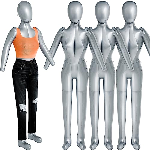 Thyle 4 Pcs Inflatable Full Body Mannequin Female with Arms Head Legs ...