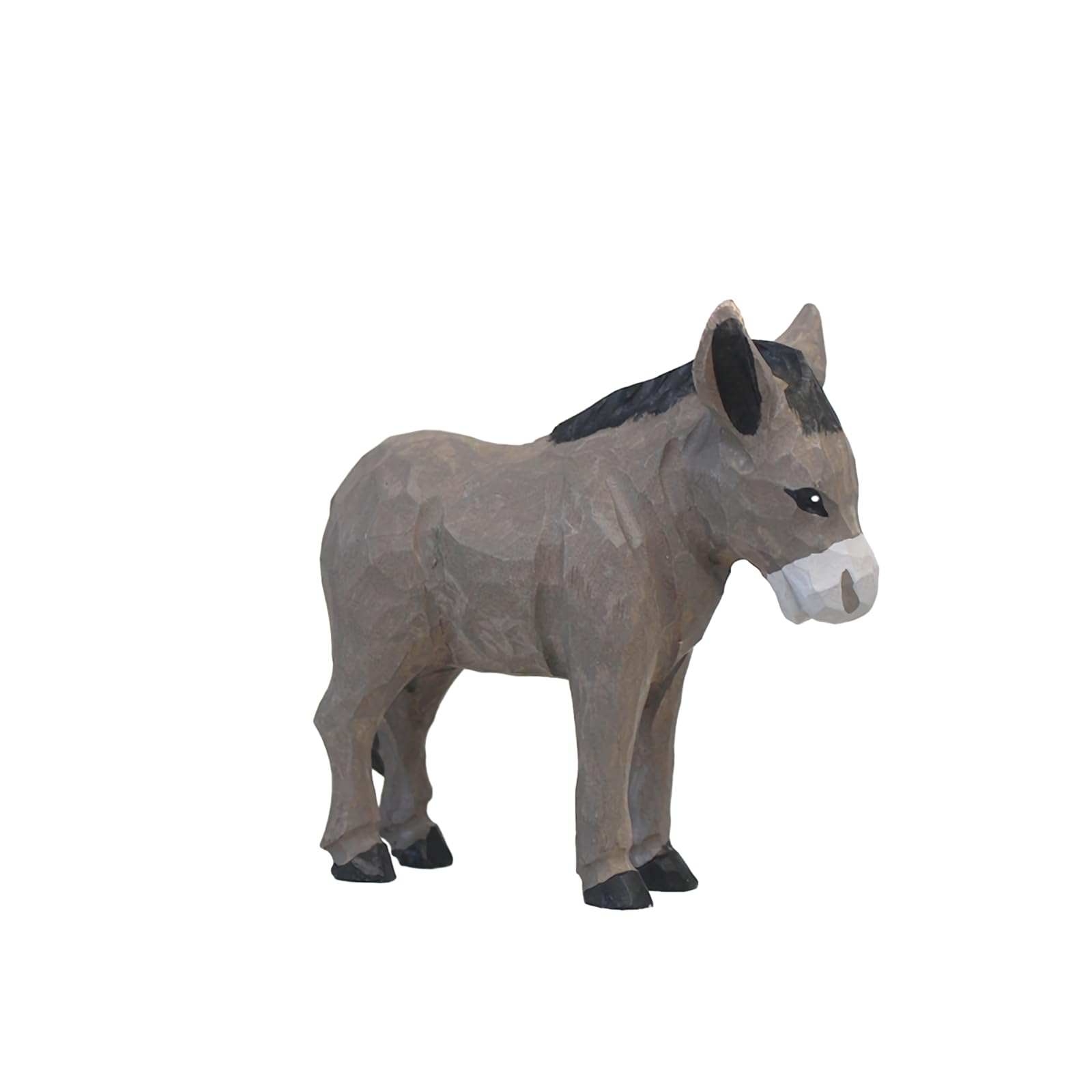 Amazon.com: TALKLEK Handmade Wooden Donkey Figurine Wood Carved Donkey ...