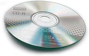Amazon.com: STAPLES 483050 700MB 80MIN 52X CD-R Slim Jewel Case 10/Pack ...