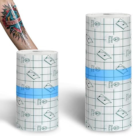 WITRET Parches para Tatuajes Transparente -2 ROLLOS Cinta Adhesiva ...