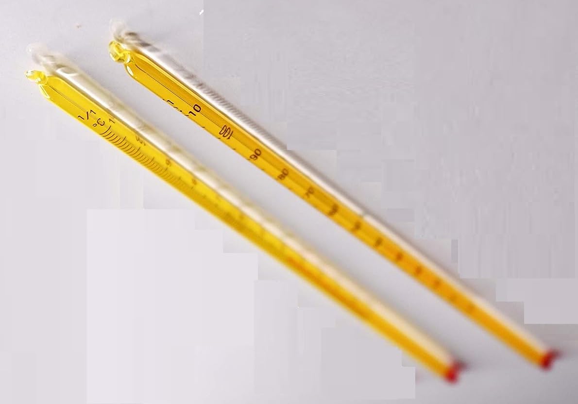 RG - Non Mercury Glass Thermometer -10 to110 Degrees Celsius | 300mm Alcohol for Laboratory and ...