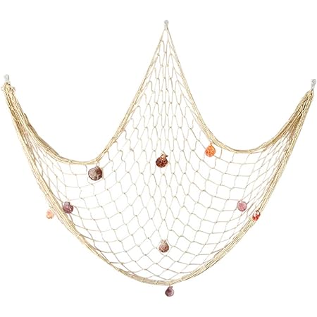 Amazon.com - Natural Fishing Net Decor with Shells 79 Inch Beach Theme ...