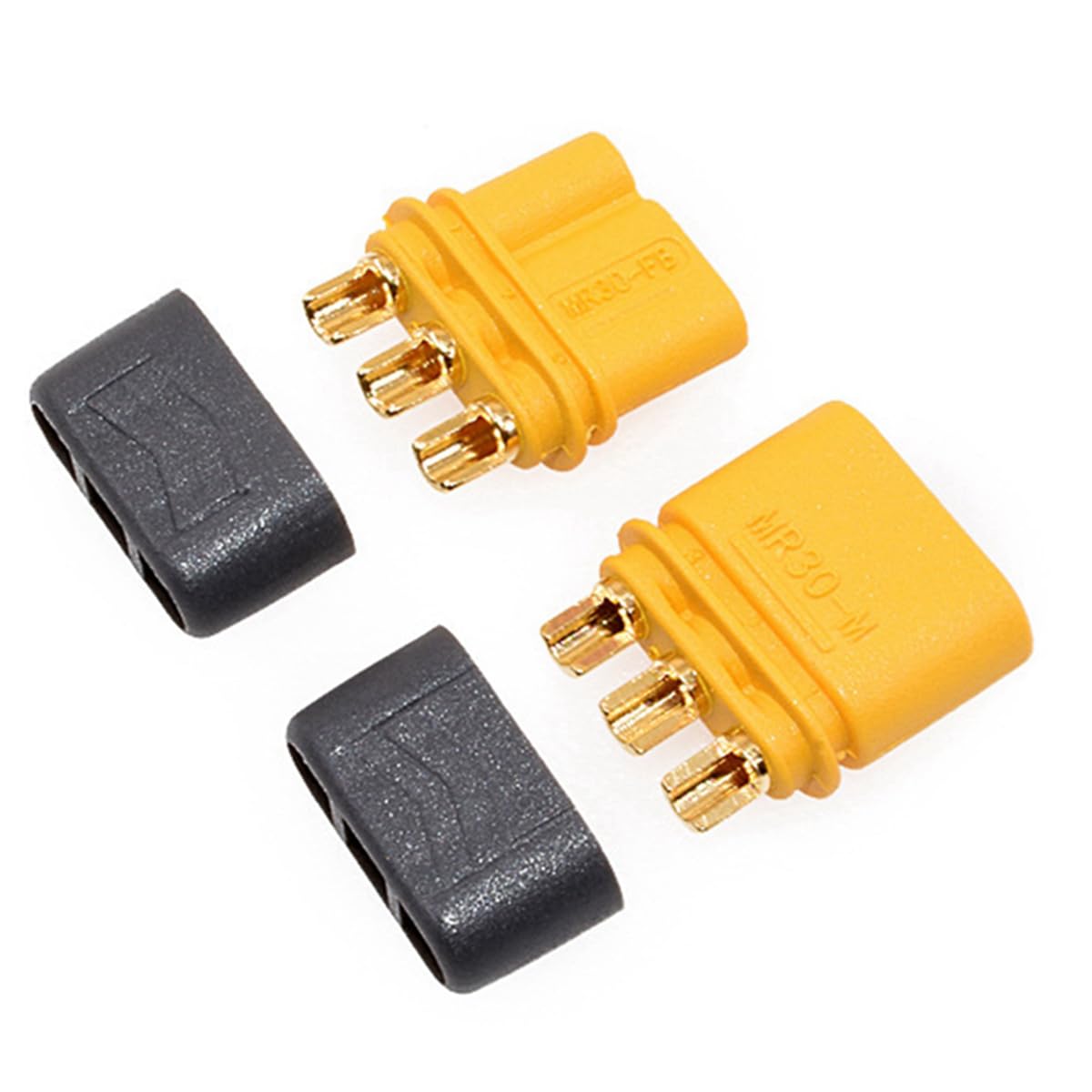 Amazon | 5ペア Amass MR 30 MR 60オスメスコネクタプラグ2 mmメッキコネクタシース付きRCリチウム電池 弾丸オス ...