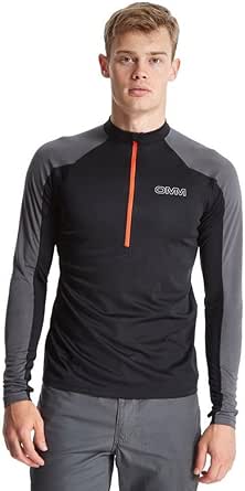 OMM Vector Half Zip Long Sleeve Running Top - Large - Black at Amazon ...