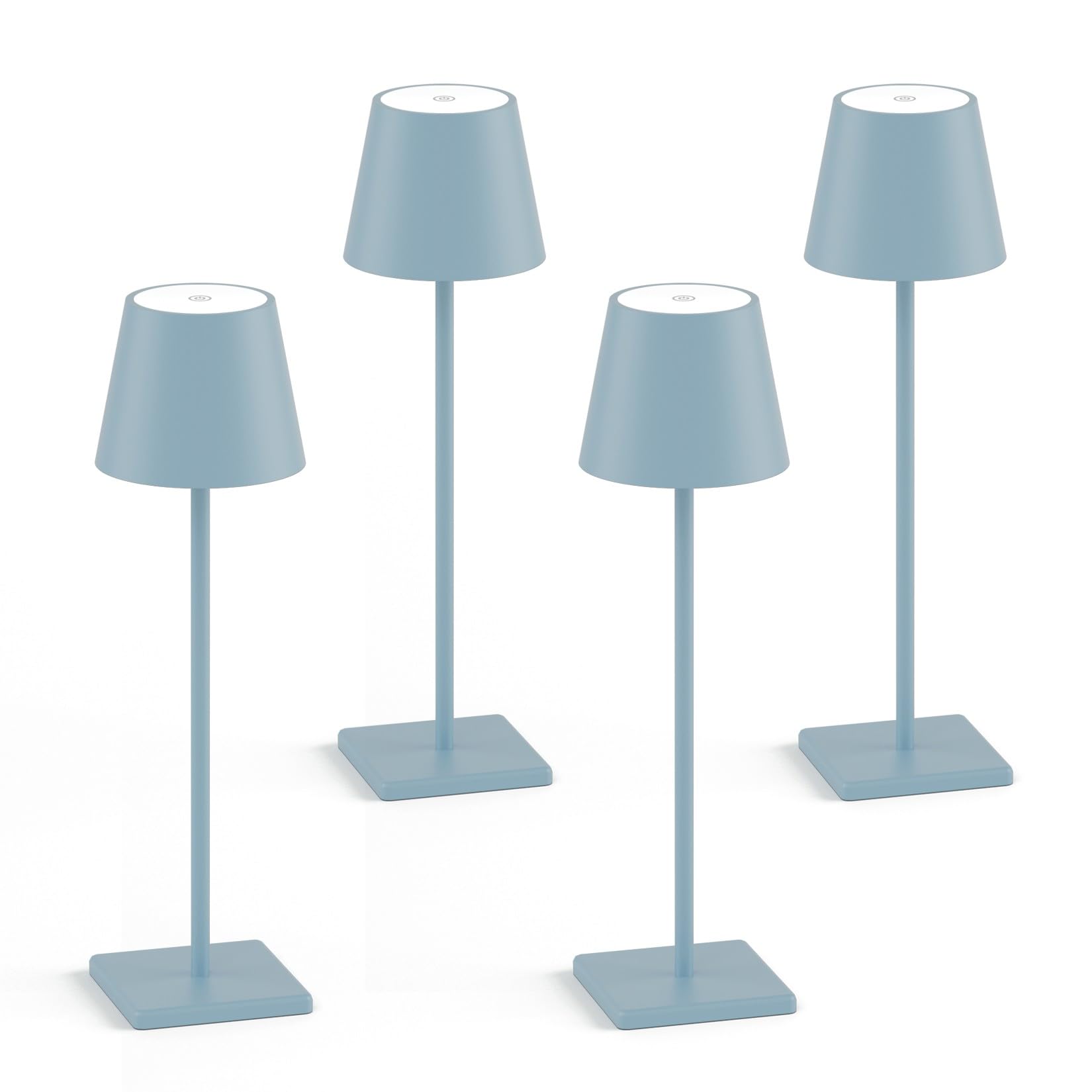 4 Packs Rechargeable LED Table Lamp,6000mAh Outdoor Cordless Table Lamp ...