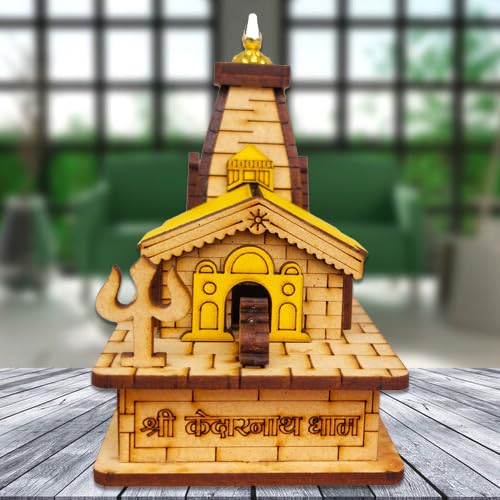 Buy The Himalayan River Kedarnath Dham Wooden Beautiful Mandir Wooden ...