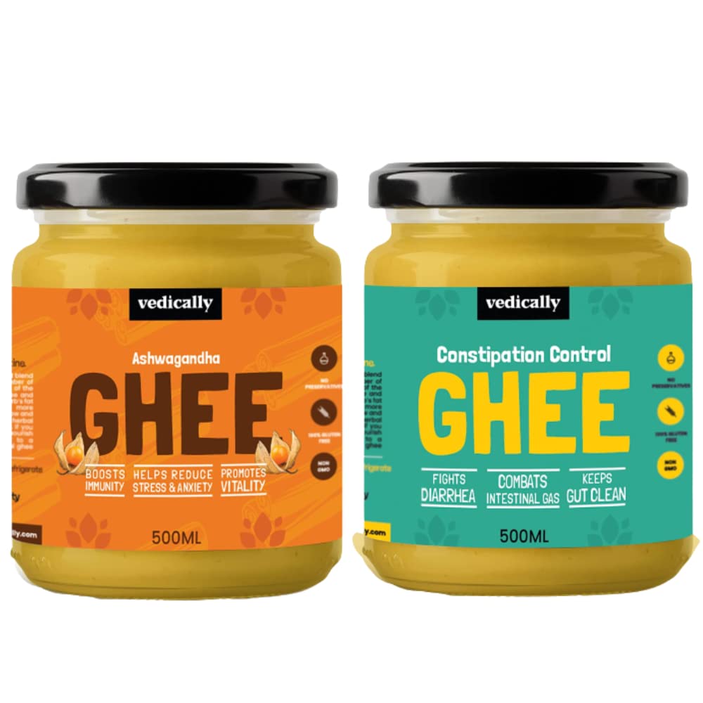 Vedically Ashwagandha Herbal Ghee & Herbal Constipation Control Ghee ...