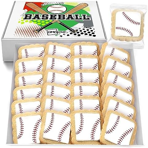 Amazon.com: Baseball Cookies Individually Wrapped Party Favors 24 Pack ...