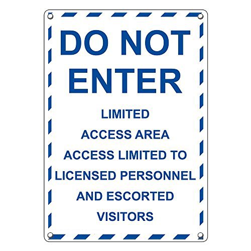 Weatherproof Plastic Vertical Do Not Enter Limited Access Area Access ...
