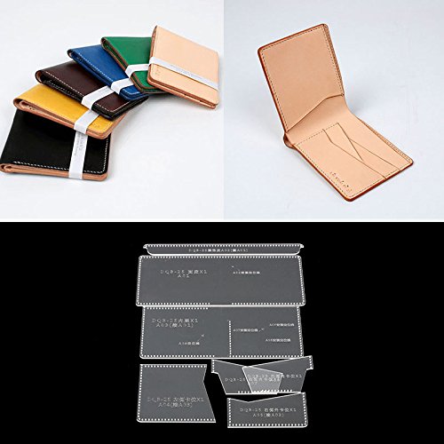 NW Short Wallet Acrylic Template Wallet Leather Pattern Acrylic Leather ...