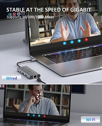 Snapklik.com : USB C Hub, UtechSmart USB C Ethernet Multiport Adapter ...