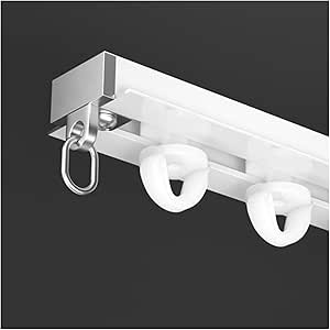 Amazon.com: 13m/42.6ft White Black Curtain Track Metal Rail for ...