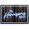Personalised Bar Sign - Neon effect ANY NAME Printed Metal Sign - A4 ...