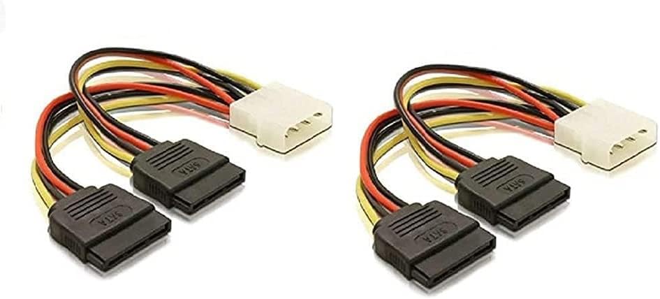 LipiWorld® 4 Pin Molex to 15 Pin Female Dual SATA Power Copper Serial ...