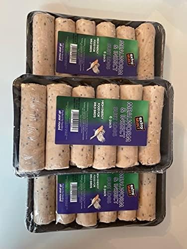 Suet to go Insect and Mealworm Suet Logs Wild Bird Treat, Pack of 36 ...