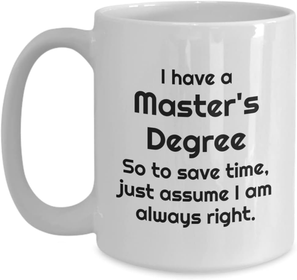 Amazon.com: Master's Degree Mug, Master's Graduation, Masters Degree ...