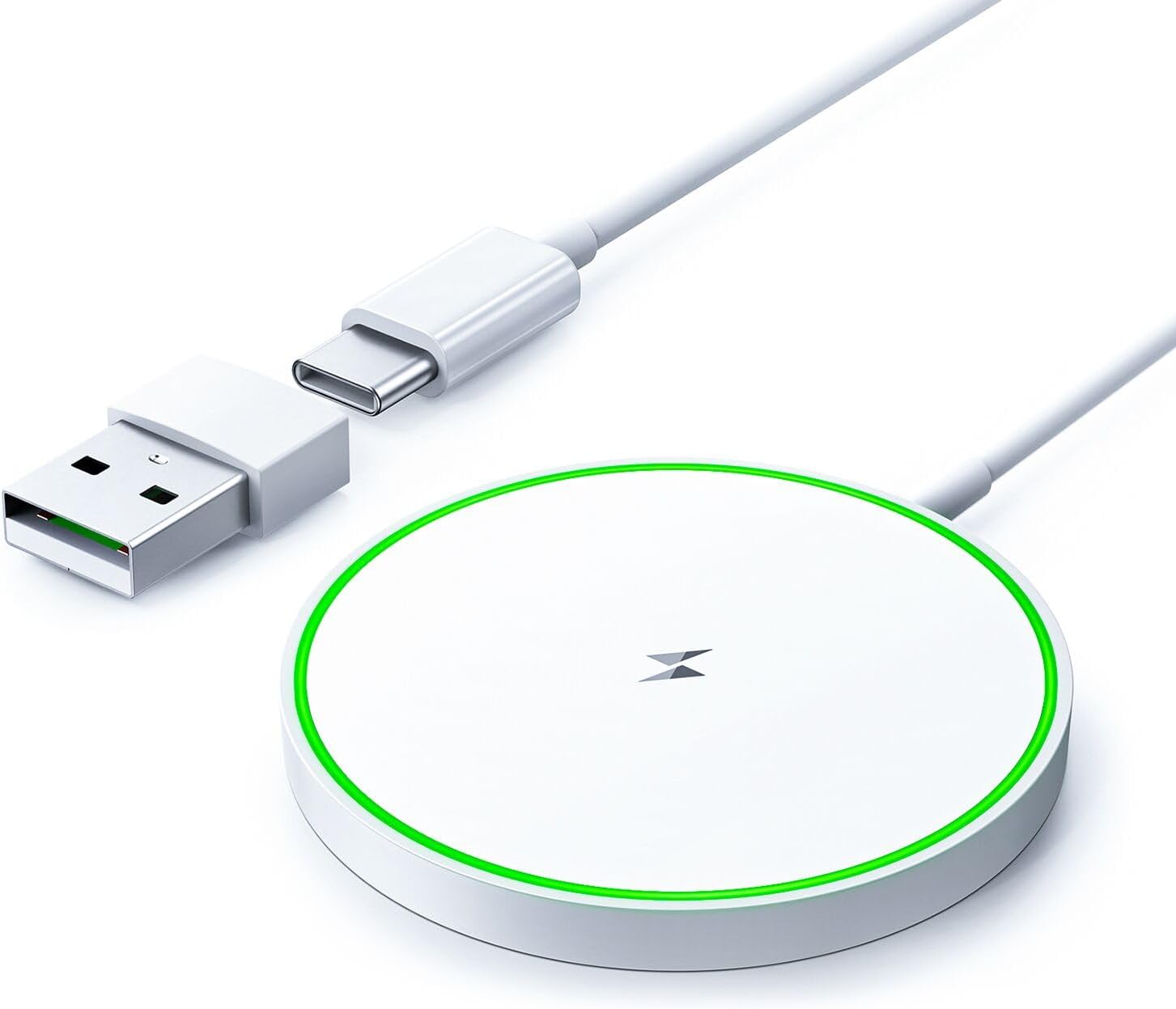 AMSKY Magnétique Chargeur Induction pour iPhone, 15W Rapide Chargeur ...