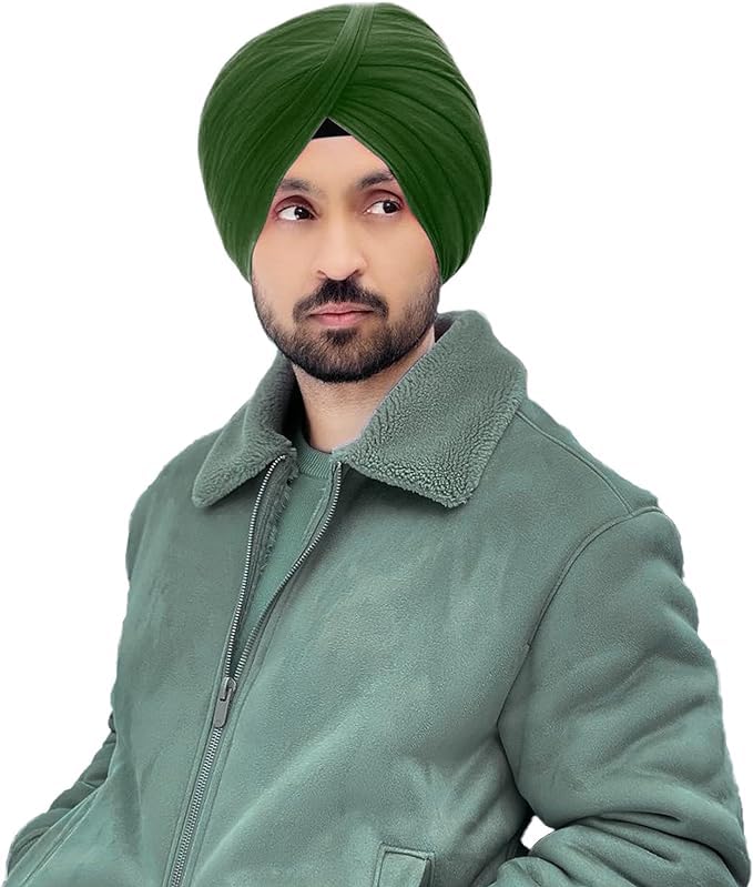 Buy Sardar Pagri Hause Traditional Turban Patka (Dark Green) Punjabi ...