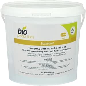 Bio Productions SAN15 Sanitaire Emergency Clean-up Powder, 1.5kg : Amazon.co.uk: Grocery