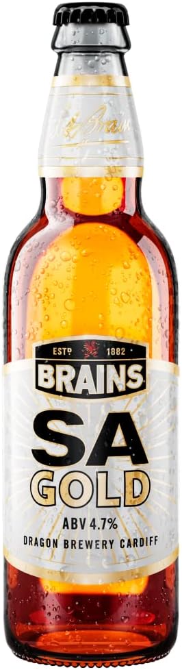 Brains SA Gold Beer, 500ml : Amazon.co.uk: Grocery
