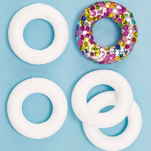 Baker Ross ET311 Mini Polystyrene Rings Value Pack for Kids Arts Ideal ...