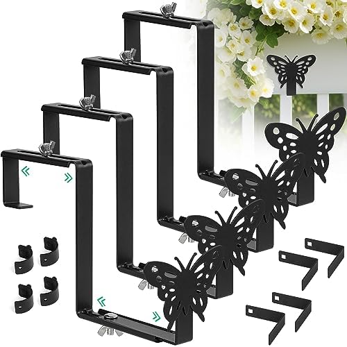 Amazon.com: Planter Box Bracket, Flexible Adjusted Size Flower ...