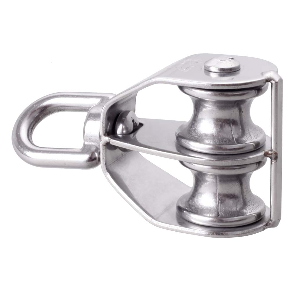 Snapklik.com : 4 Pack M25 Double Pulley Block Stainless Steel 304 Wire ...